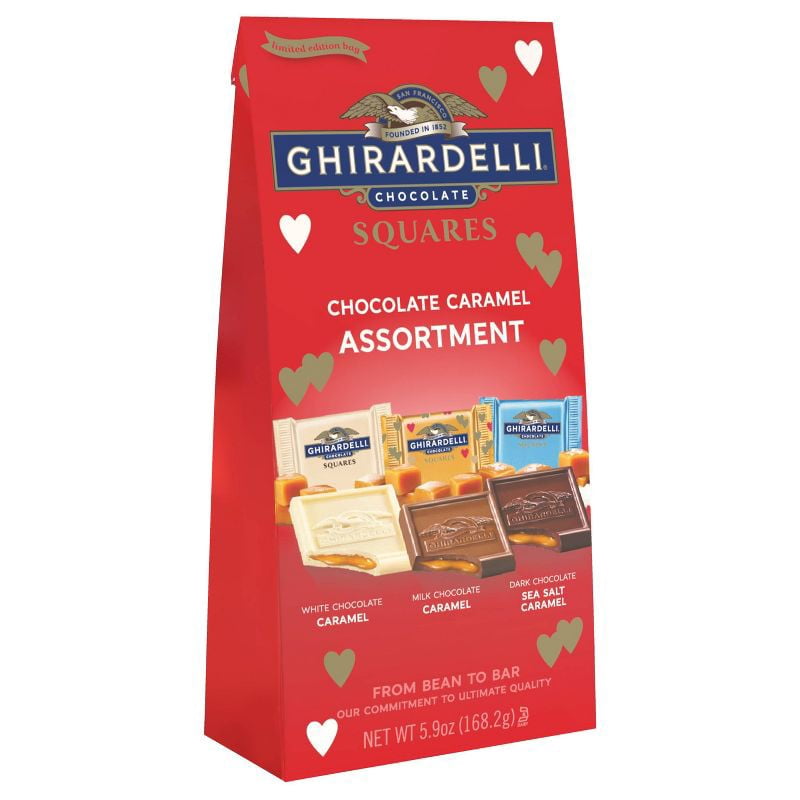 Ghirardelli Chocolate Squares Caramel Chocolate Assortmen Valentine's ...