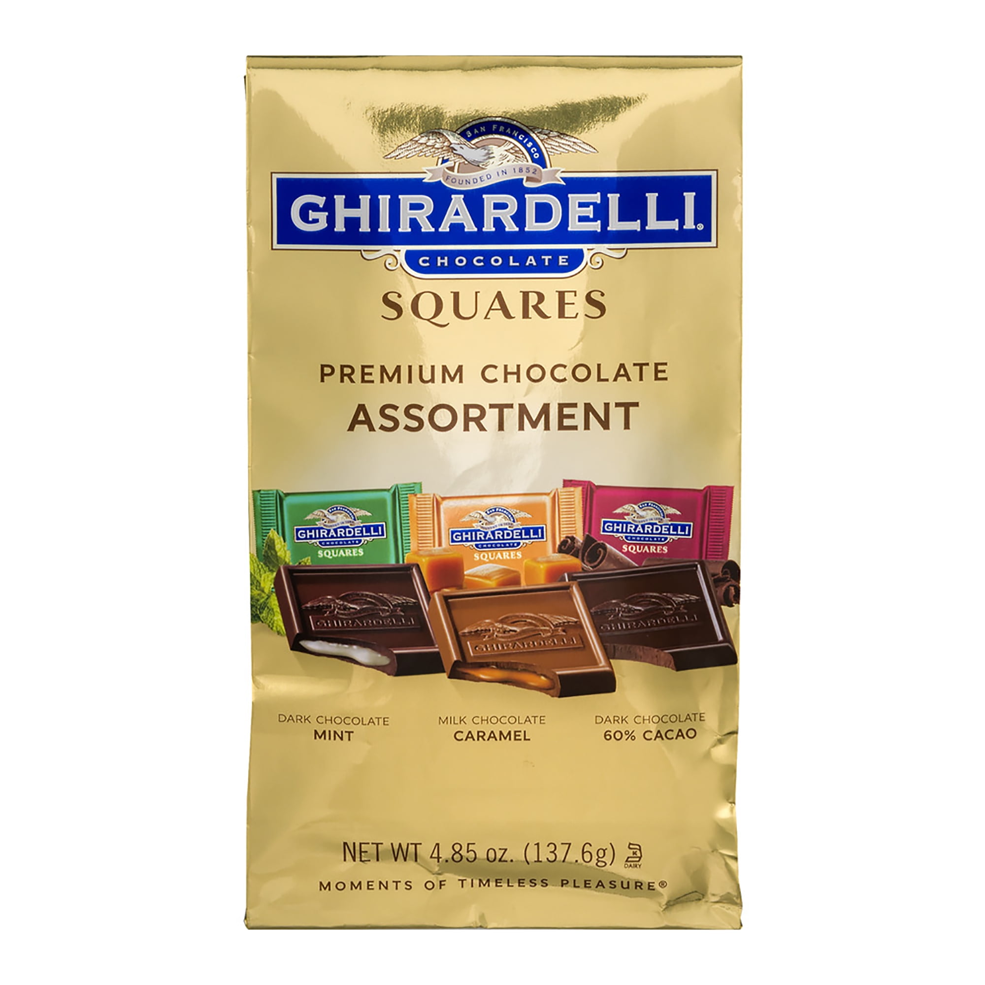 Ghirardelli Chocolate Squares, Assorted Flavors, Caramel, Mint, Dark ...