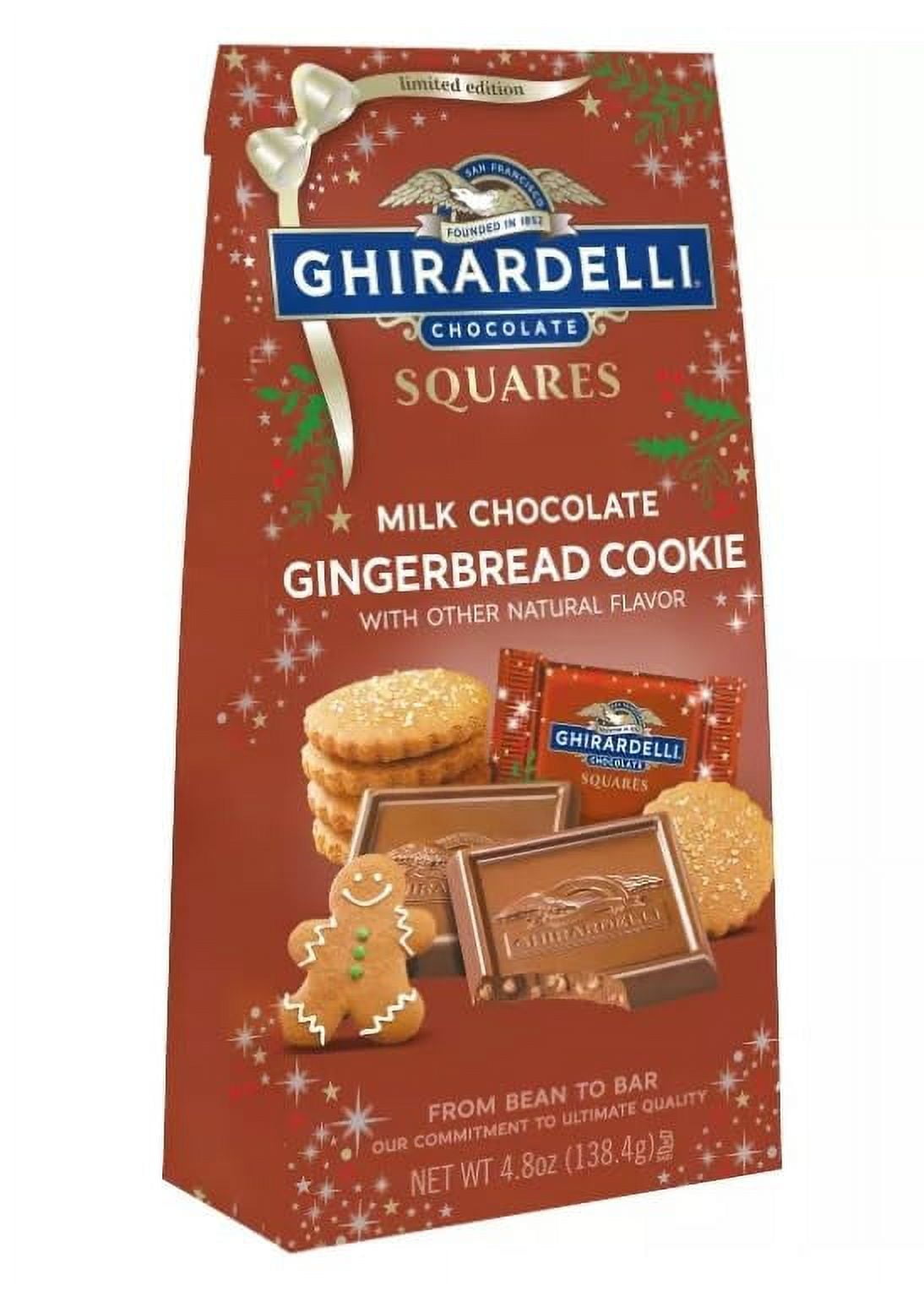 Ghirardelli Christmas Milk Chocolate Gingerbread Cookie Squares Bag - 4 ...