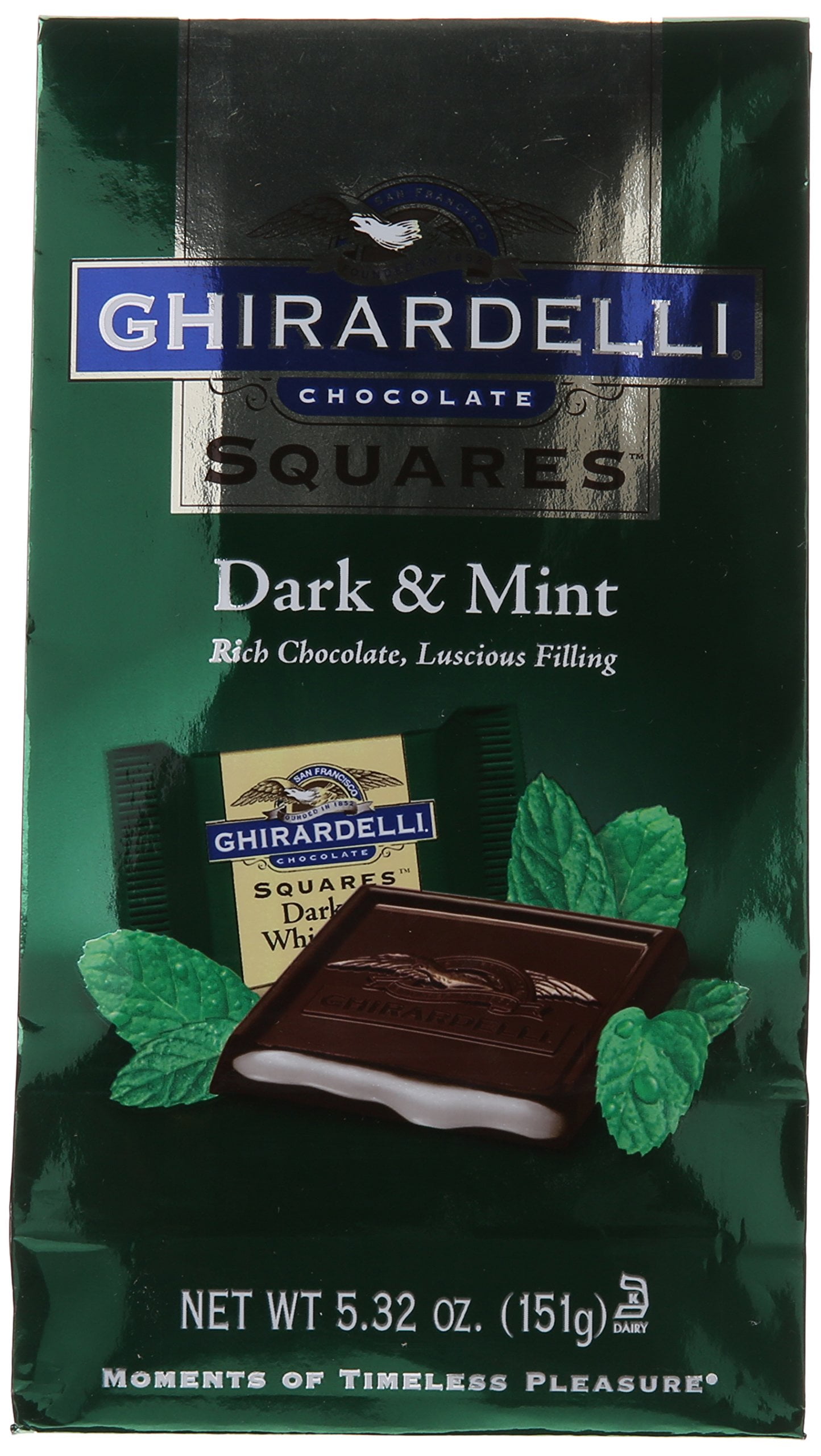 Ghirardelli Dark And Mint Squares Stand Up Bag, 5.32 Ounce Packaging ...
