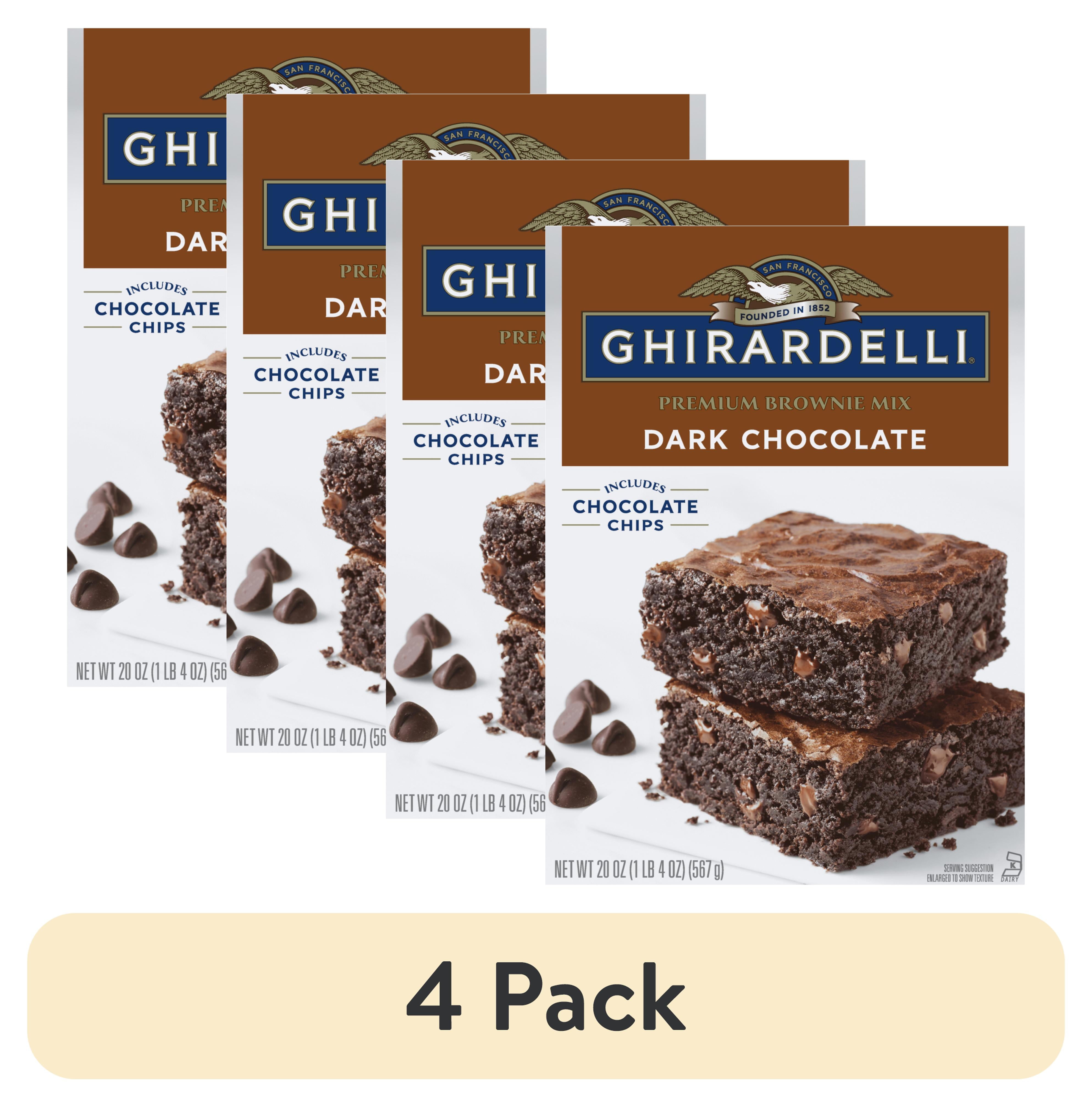(4 pack) Ghirardelli Dark Chocolate Premium Brownie Mix, Includes ...