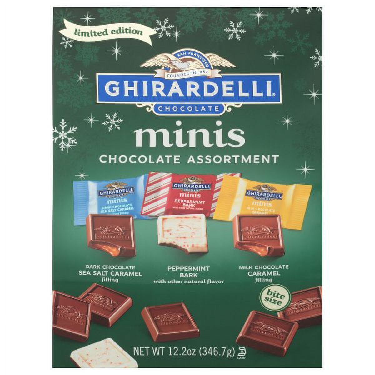 Ghirardelli Holiday Chocolate Assortment, Big Bag of Christmas Mini ...