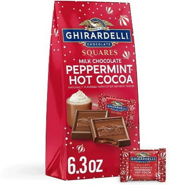 Ghirardelli Milk Chocolate Peppermint Hot Cocoa Squares ,(1PACK) - Walmart.com