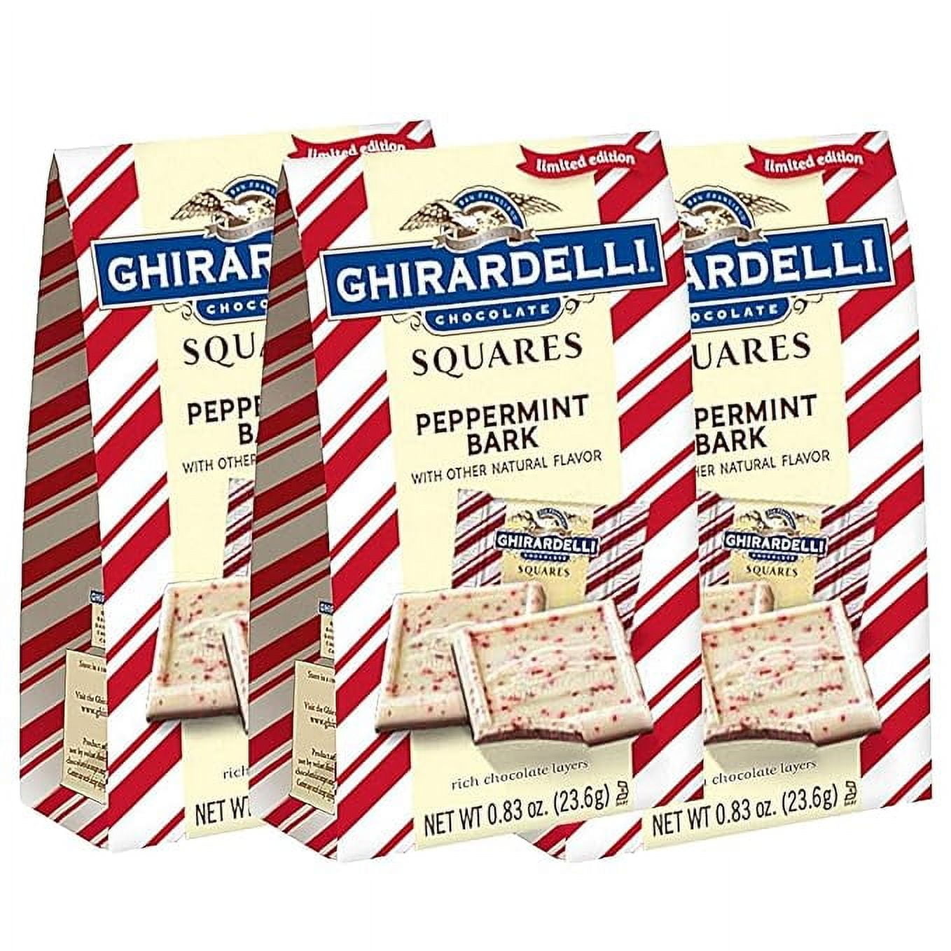 Ghirardelli Peppermint Bark Squares - .83 oz Pouches - 3 Pouches ...