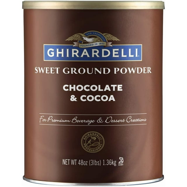 Ghirardelli Premium Chocolate, Cocoa Sweet Ground Powder, USA-Made, 3 ...