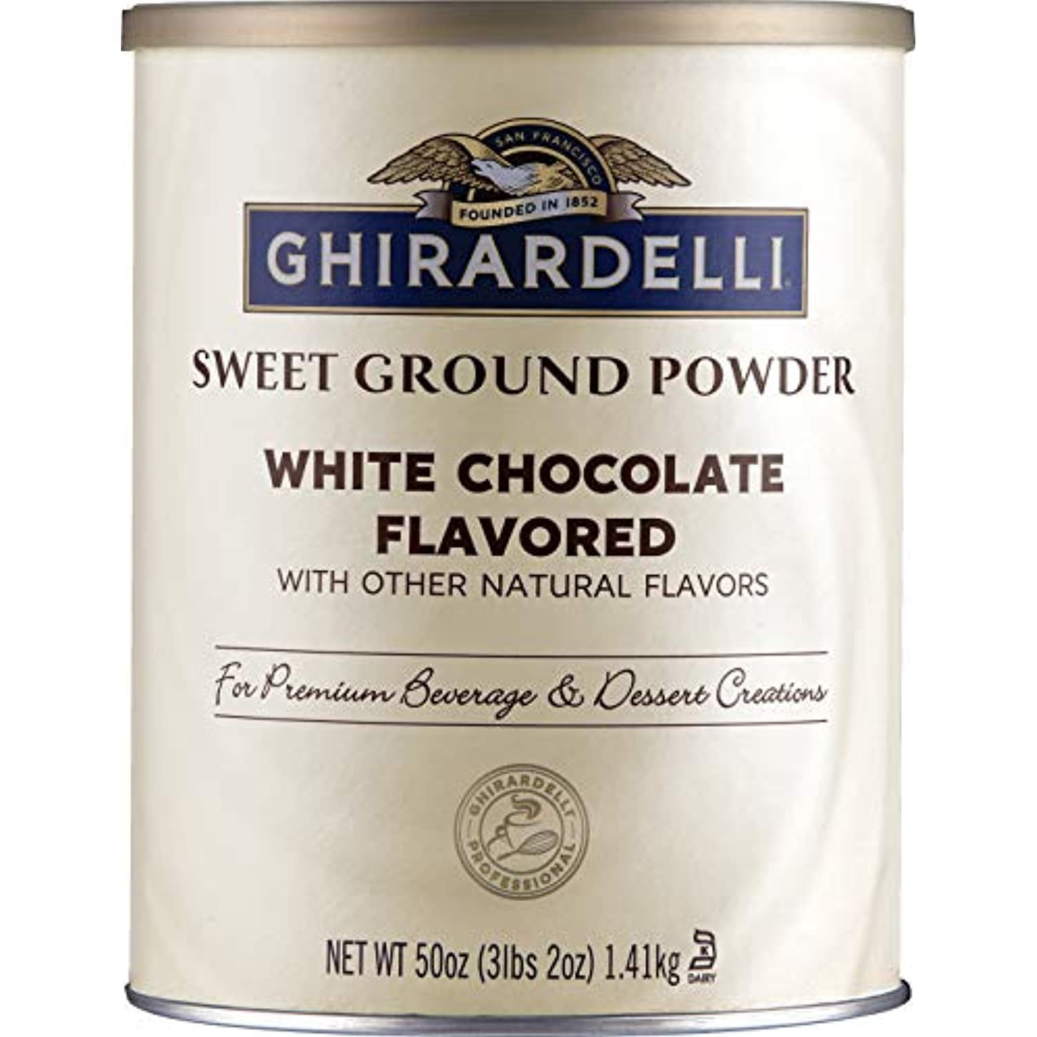 Ghirardelli Sweet Ground White Chocolate Powder, 3.12 lbs, Hot or Cold ...