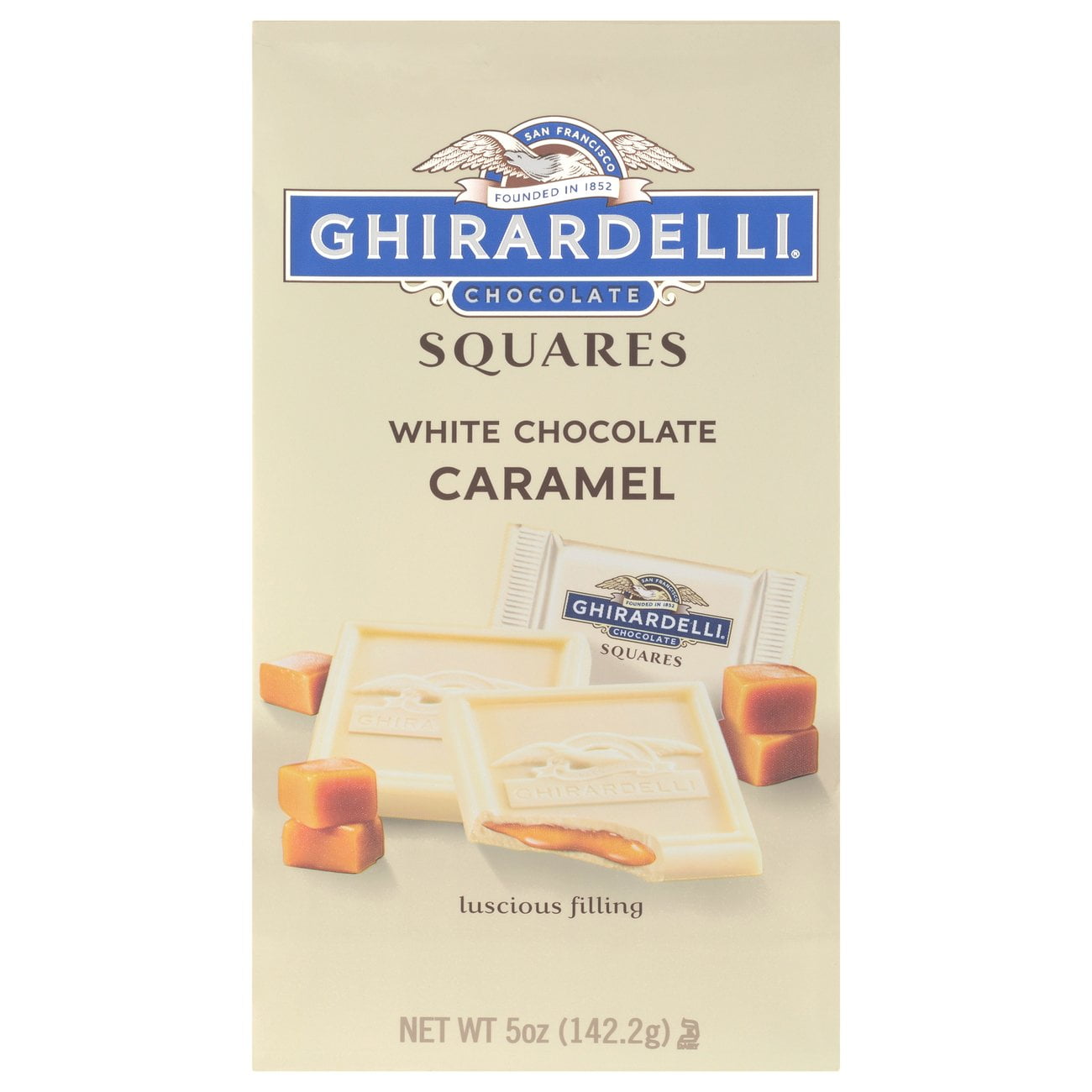 Ghirardelli White Chocolate Caramel Squares, 5 oz (Package May Vary ...