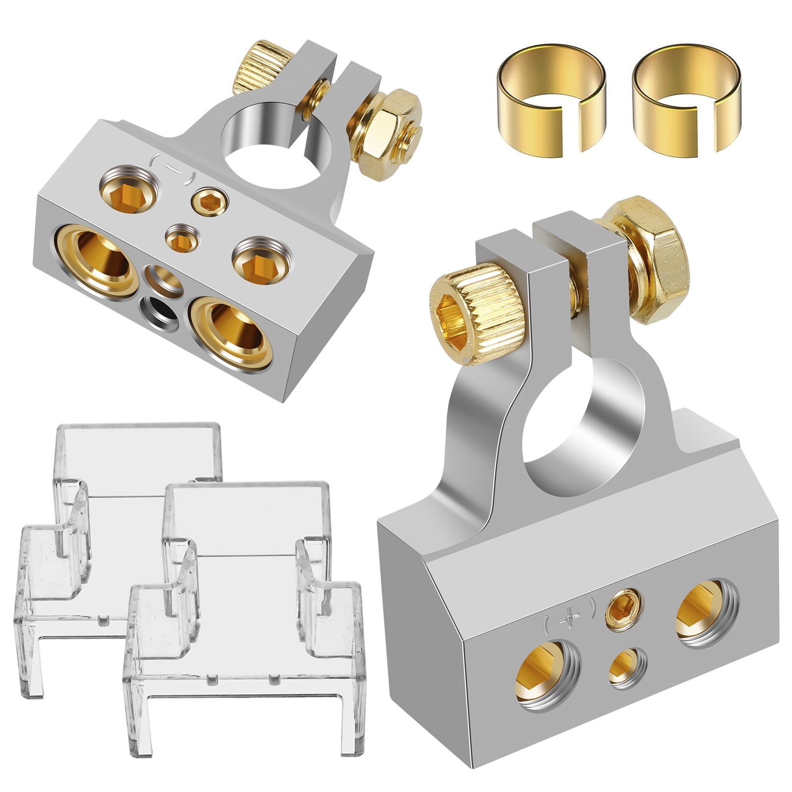 Ghojet 2Pcs Battery Terminal Connectors Heavy Duty Car Battery Terminal ...