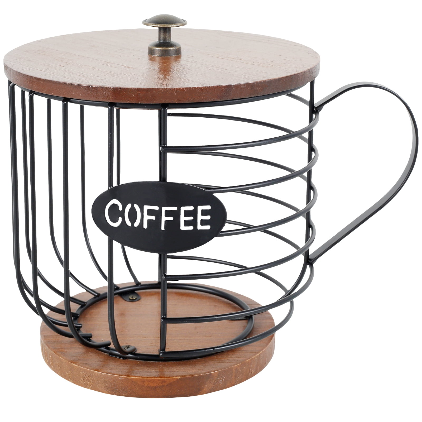 Ghojet Coffee Pod Holder with Wooden Base Large Capacity Coffee Filters ...