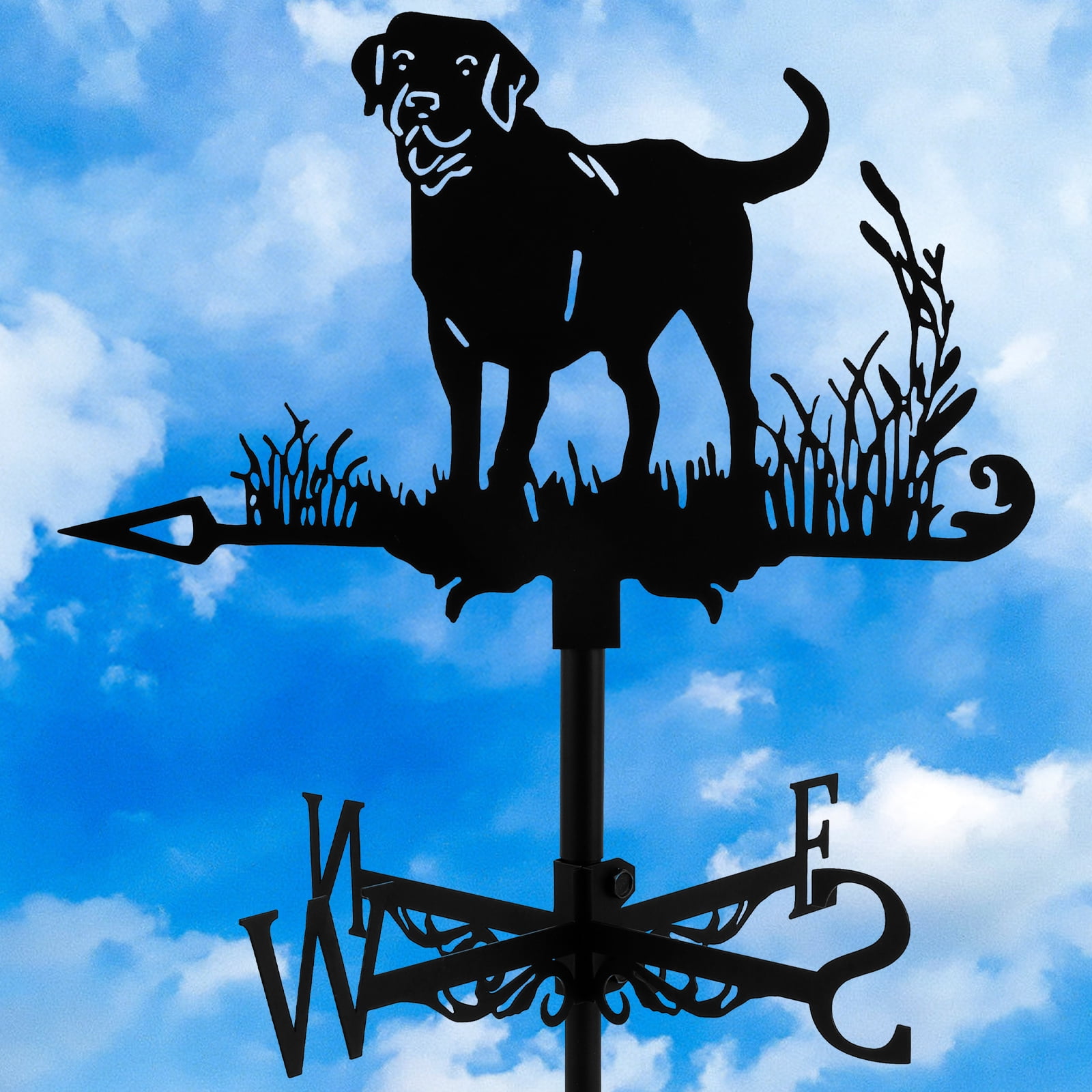 Ghojet Dog Weather Vane Metal Animal Wind Direction Decorative Dog ...
