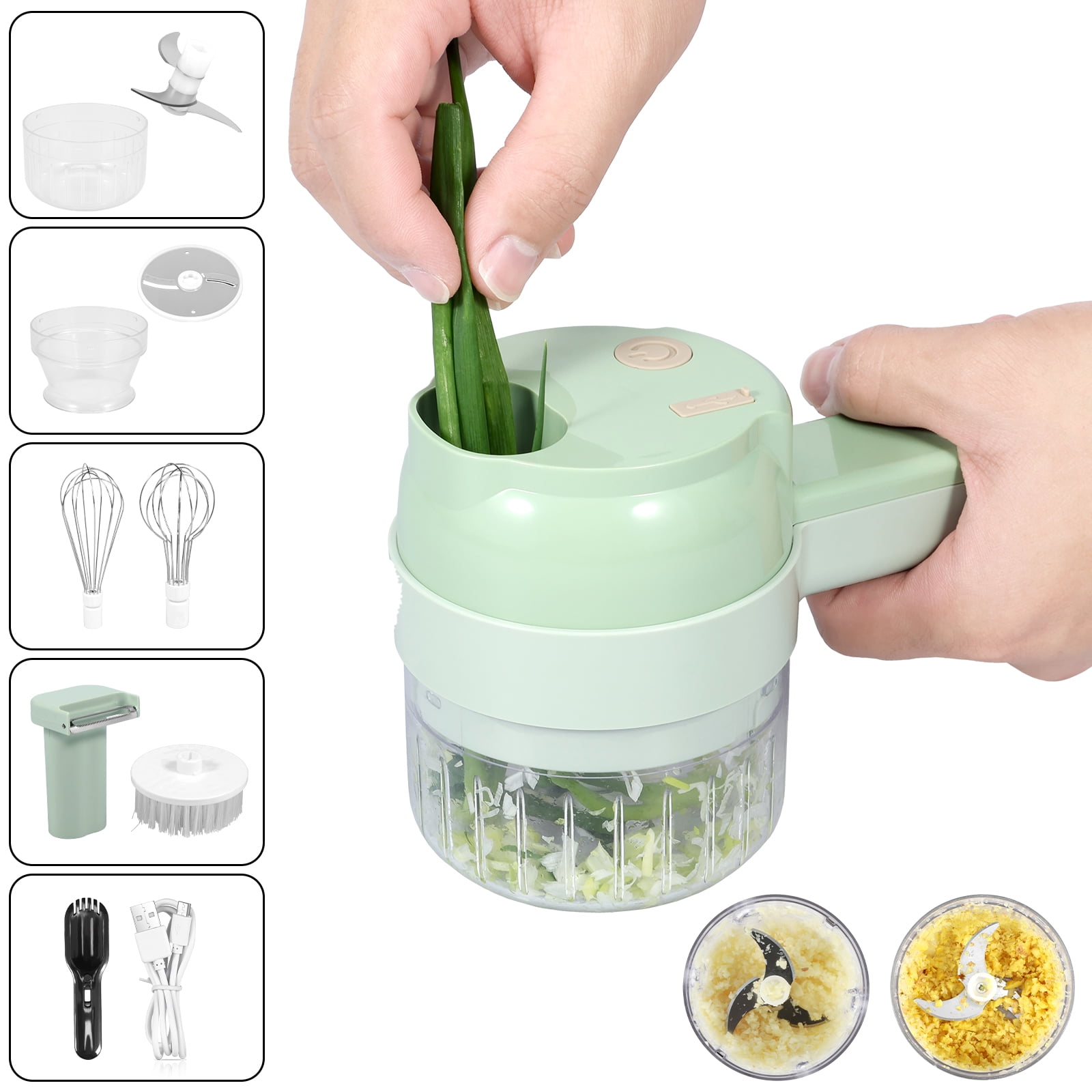Ghojet Handheld Electric Vegetable Cutter Set Rechargeable Portable ...