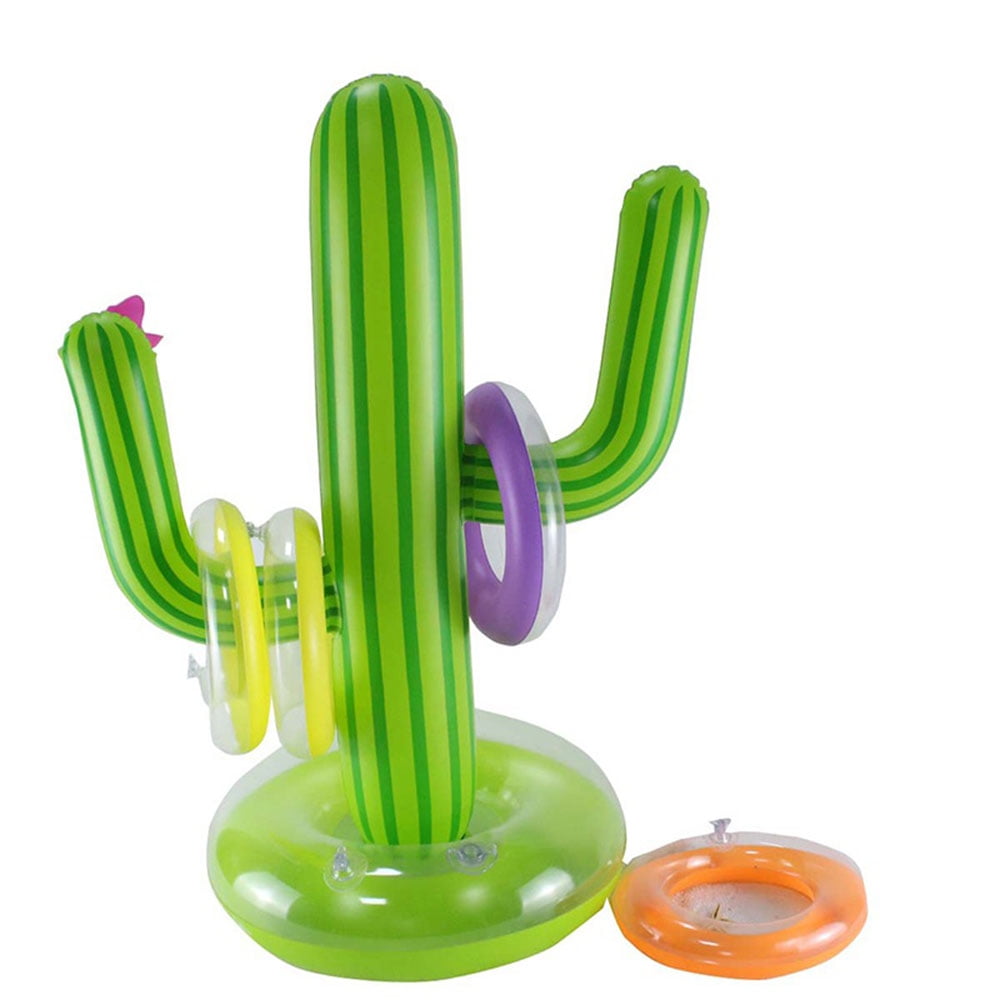Ghojet Inflatable Cactus Pool Launch Game with 4 Colorful Inflatable ...