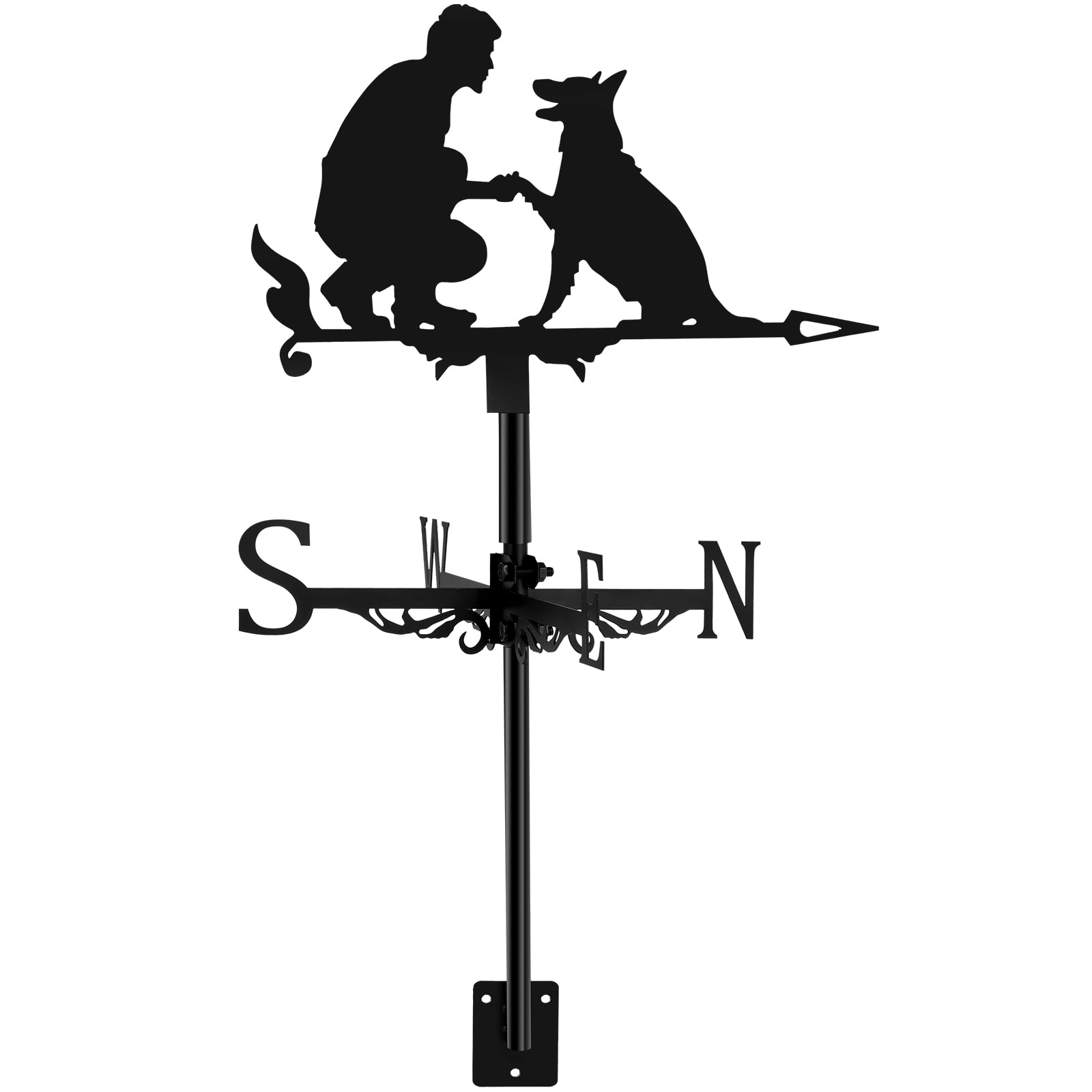 Ghojet Metal Weather Vane,Farmer and horse Weather Vane Wind Direction ...