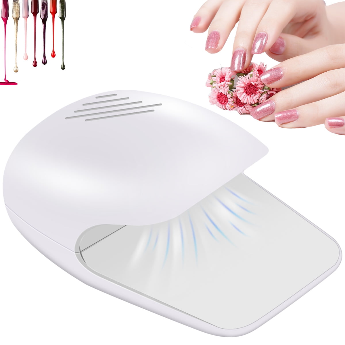 Ghojet Mini Nail Dryer Portable Nail Lamp for Regular Nail Polish Nail ...