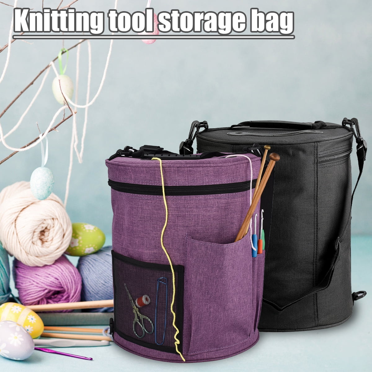 Ghojet Yarn Bag/Knitting Bag. Portable, Light and Easy to Carry. Yarn ...