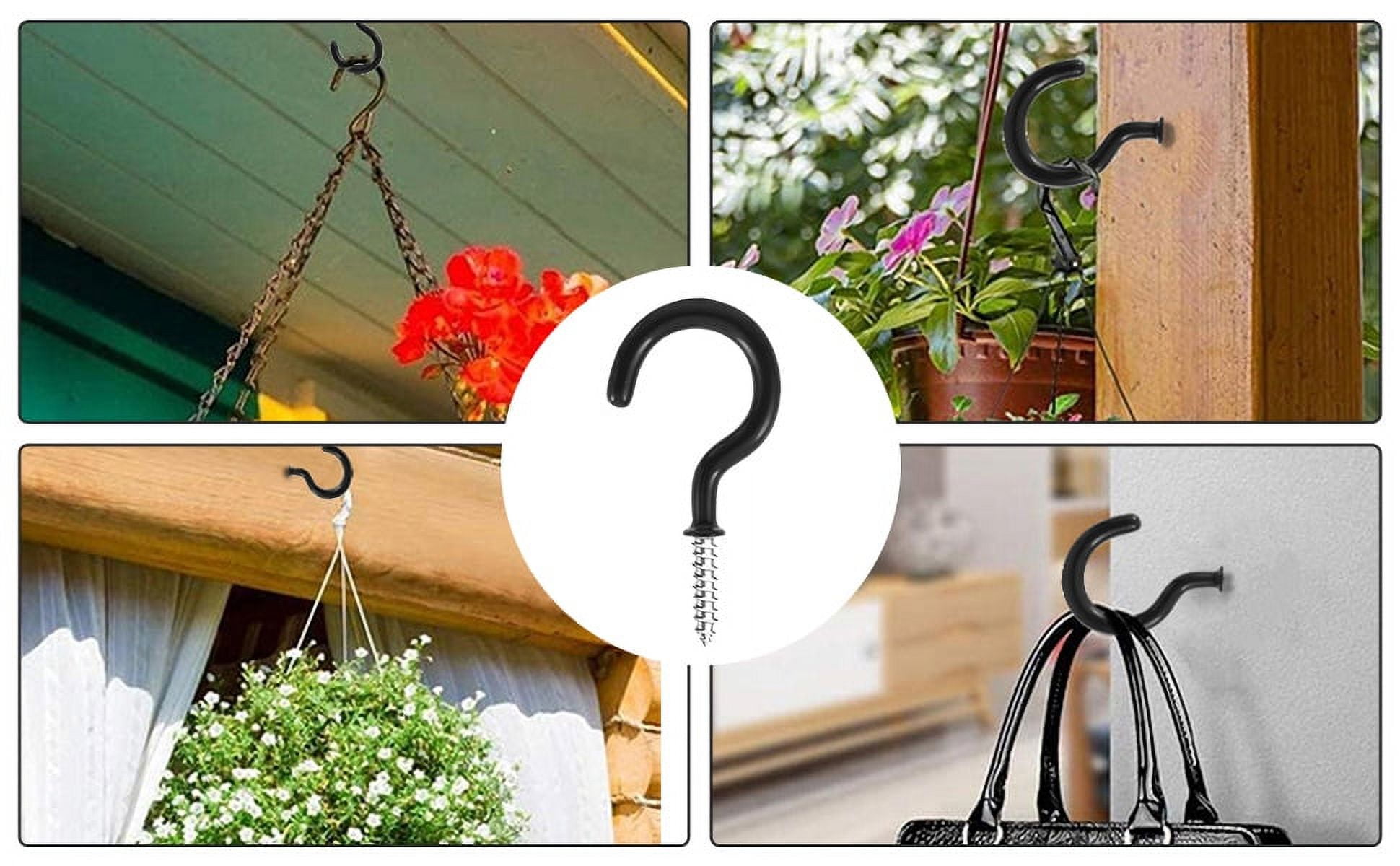 Ghopy 10Pcs Cup Ceiling Hooks Wall Screw Hooks for Hanging Plant Hooks ...