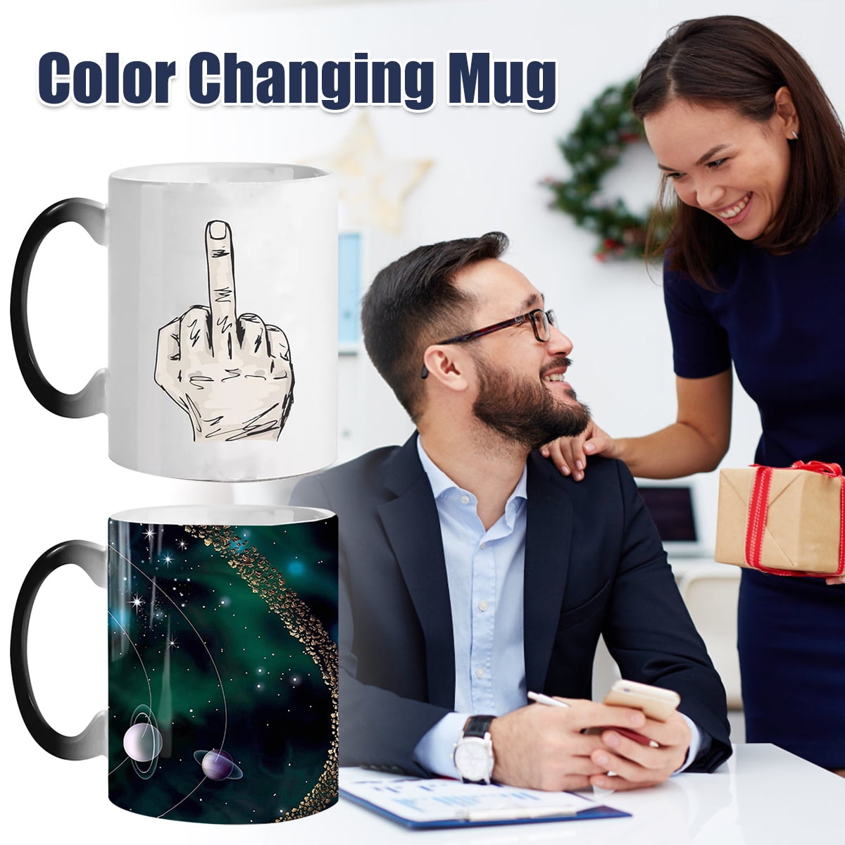 Ghopy Magic Color Changing Ceramic Mug with Photo Creative Personalised ...