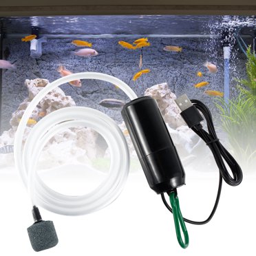 SHCKE Dual Outlet Aquarium Air Pump 5W Adjustable Fish Tank Air Pump ...