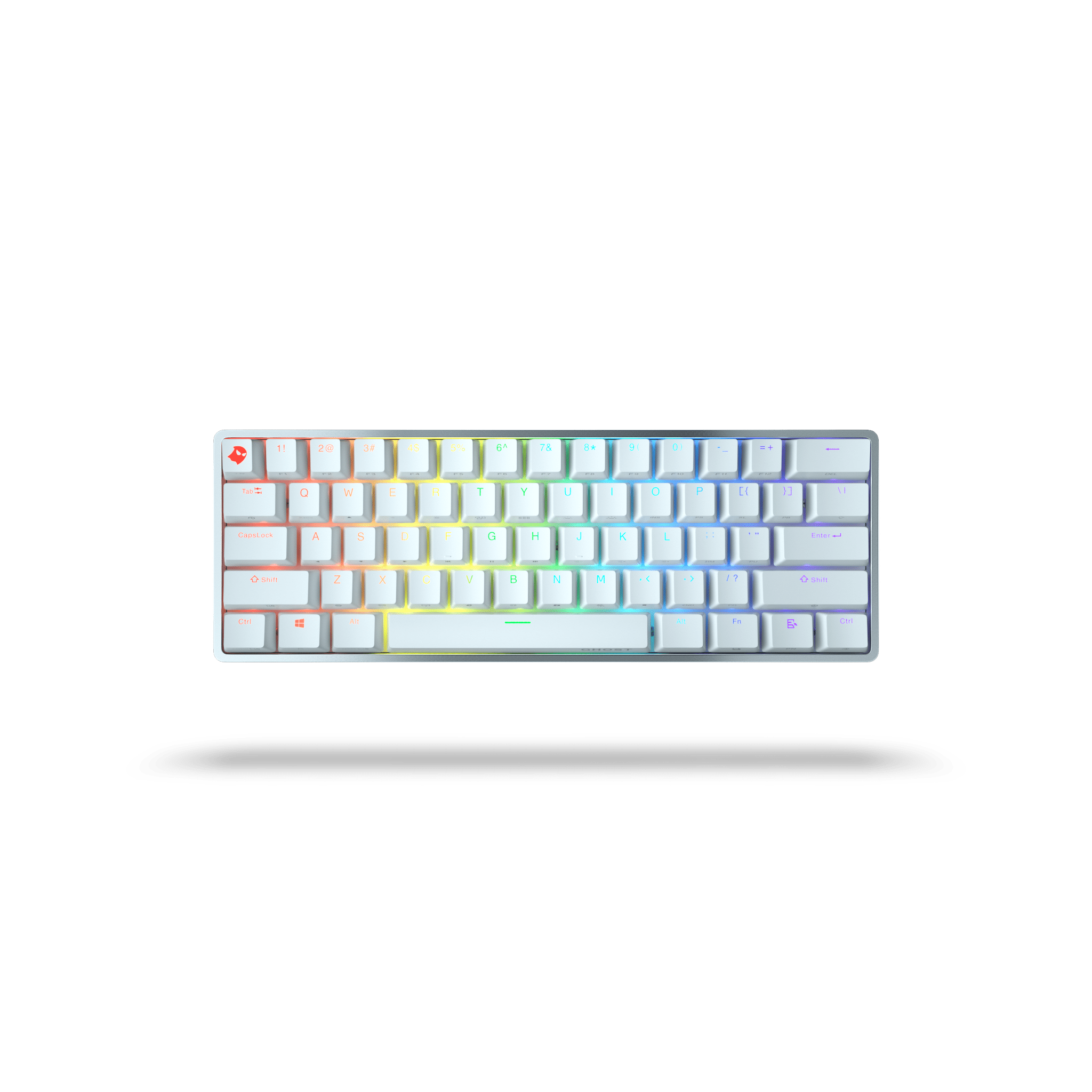 Ghost A1 - Aluminum Wireless Keyboard White Cherry MX Brown (Soft Click ...