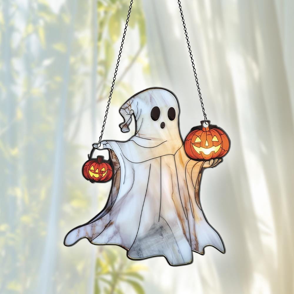 Ghost Acrylic Suncatcher Window Hanging, Ghost Ornaments, Ghost Decor ...