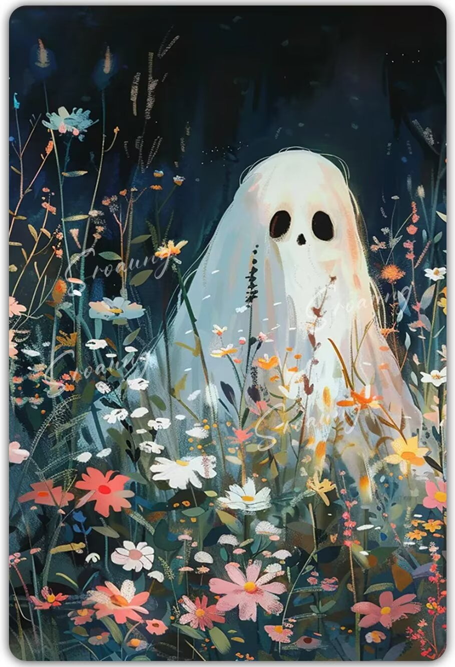 Ghost Among The Flowers Diamond Painting Kits for Adults - Halloween ...