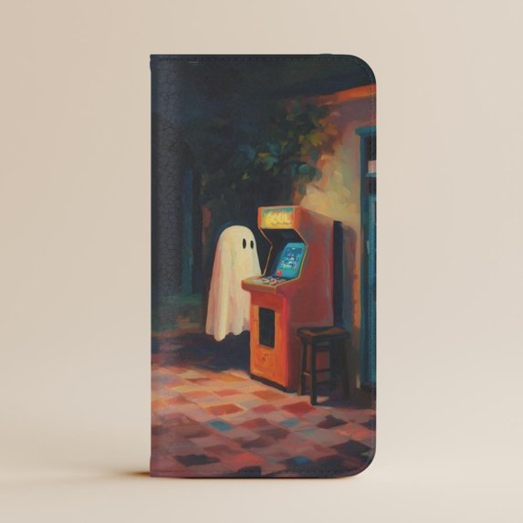 Ghost Arcade Wallet Phone Case Retro Pixel Machine Art for iPhone 17 ...