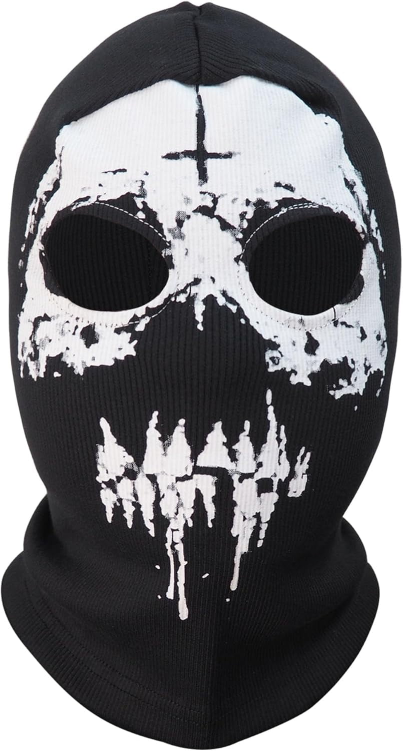 Ghost Balaclava Scary Skeleton Skull Ski Mask for Cosplay, Halloween ...