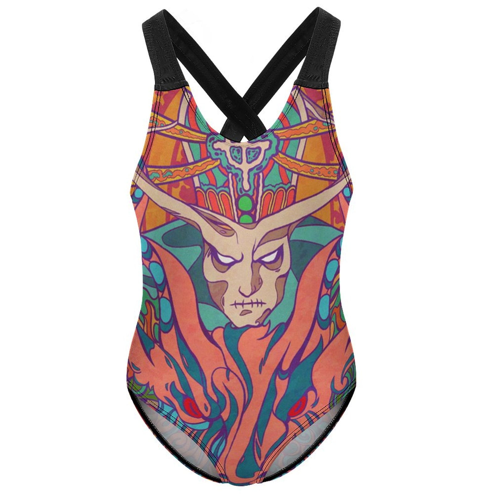 Ghost Band Kiss The Go-goat Children's One-piece Swimsuit Summer Girl's ...