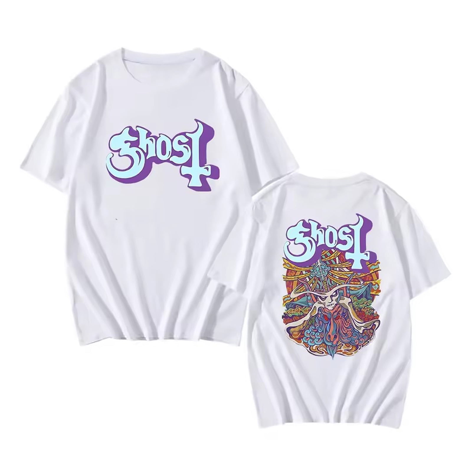 Ghost Band New Tshirts Cotton T-shirts Tour Casual Y2k Punk Skeleta ...