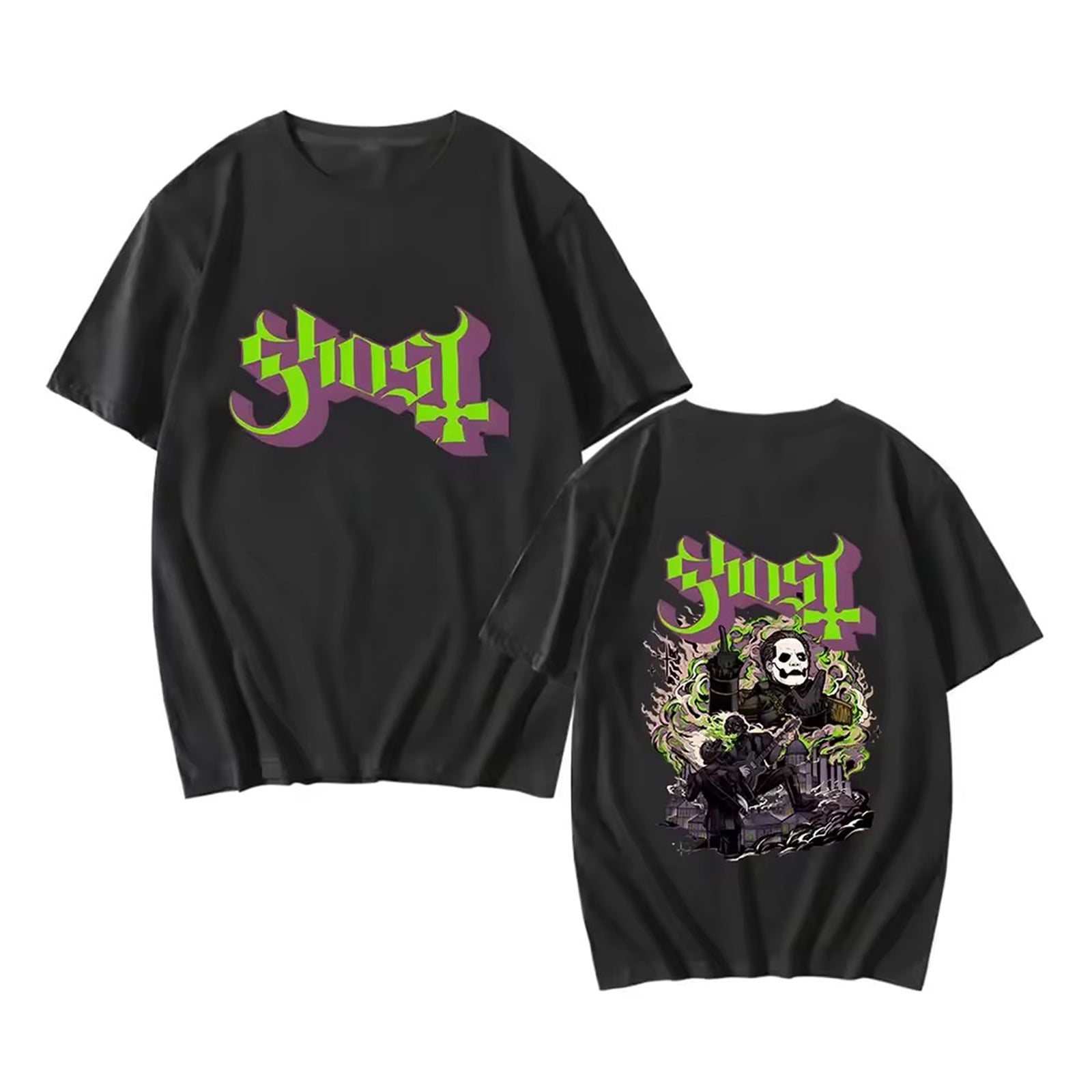 Ghost Band New Tshirts Cotton T-shirts Tour Casual Y2k Punk Skeleta ...