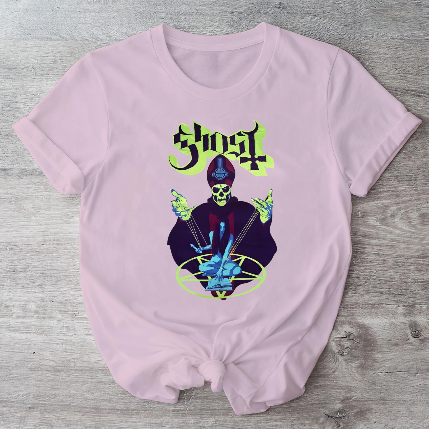 Ghost Band T Shirt Men Pure Cotton Fashion for Male T-Shirts Crew Neck ...