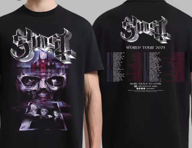 Ghost Band World Tour 2025 Tour Dates Two Sides Unisex T-Shirt ...