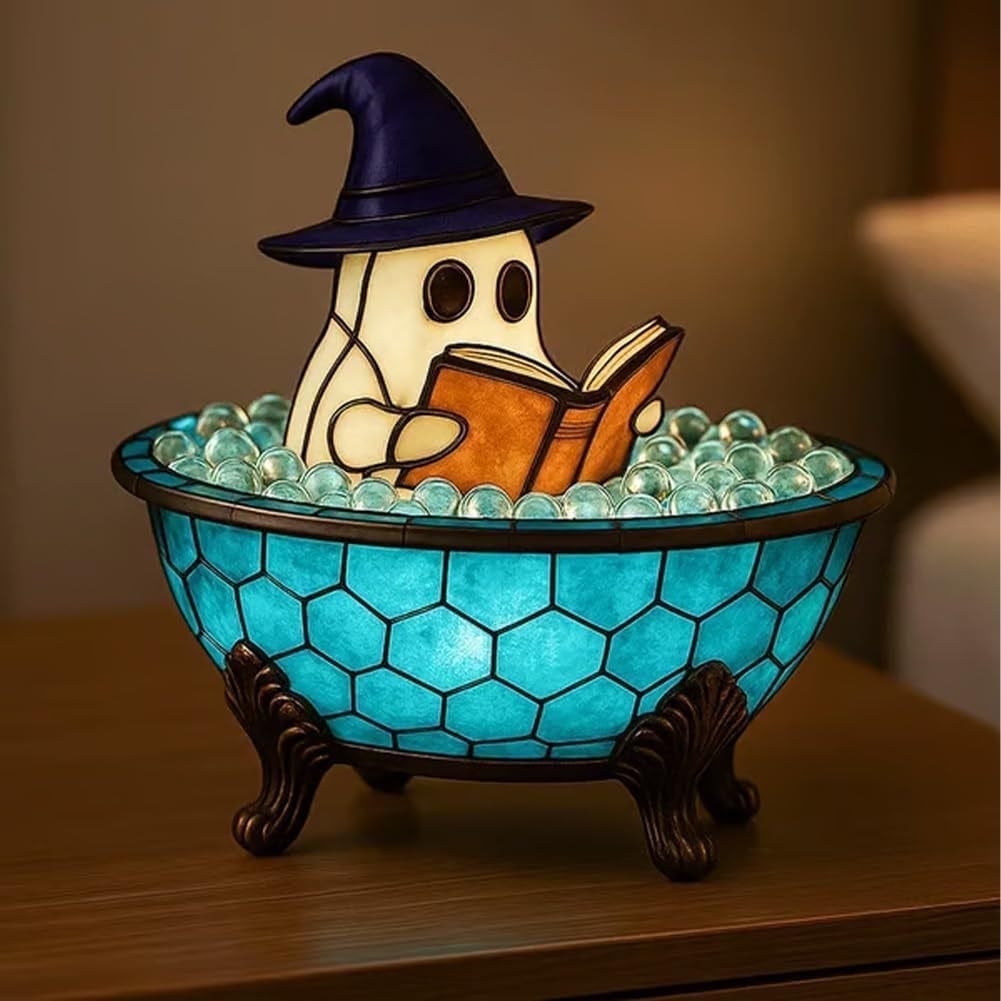 Gairong Ghost Bubble Bath Light, 7x6 inch Halloween LED Ghost Lamp ...