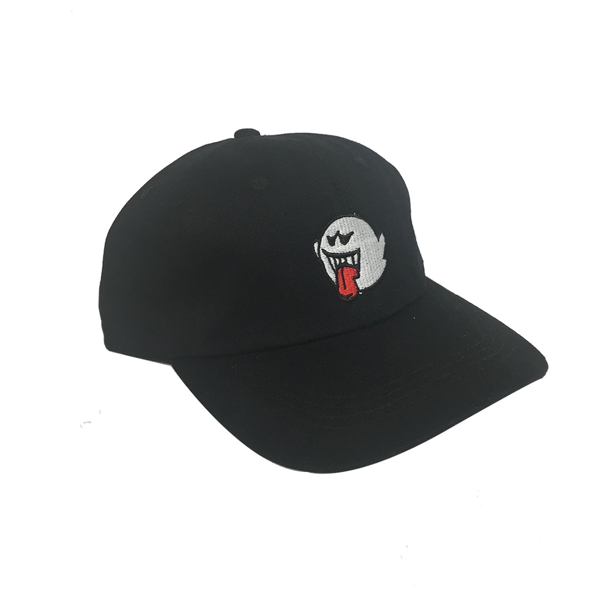 Ghost Boo Black Hat Baseball Cap Super Mario Bros Dad Buckle - Walmart.com