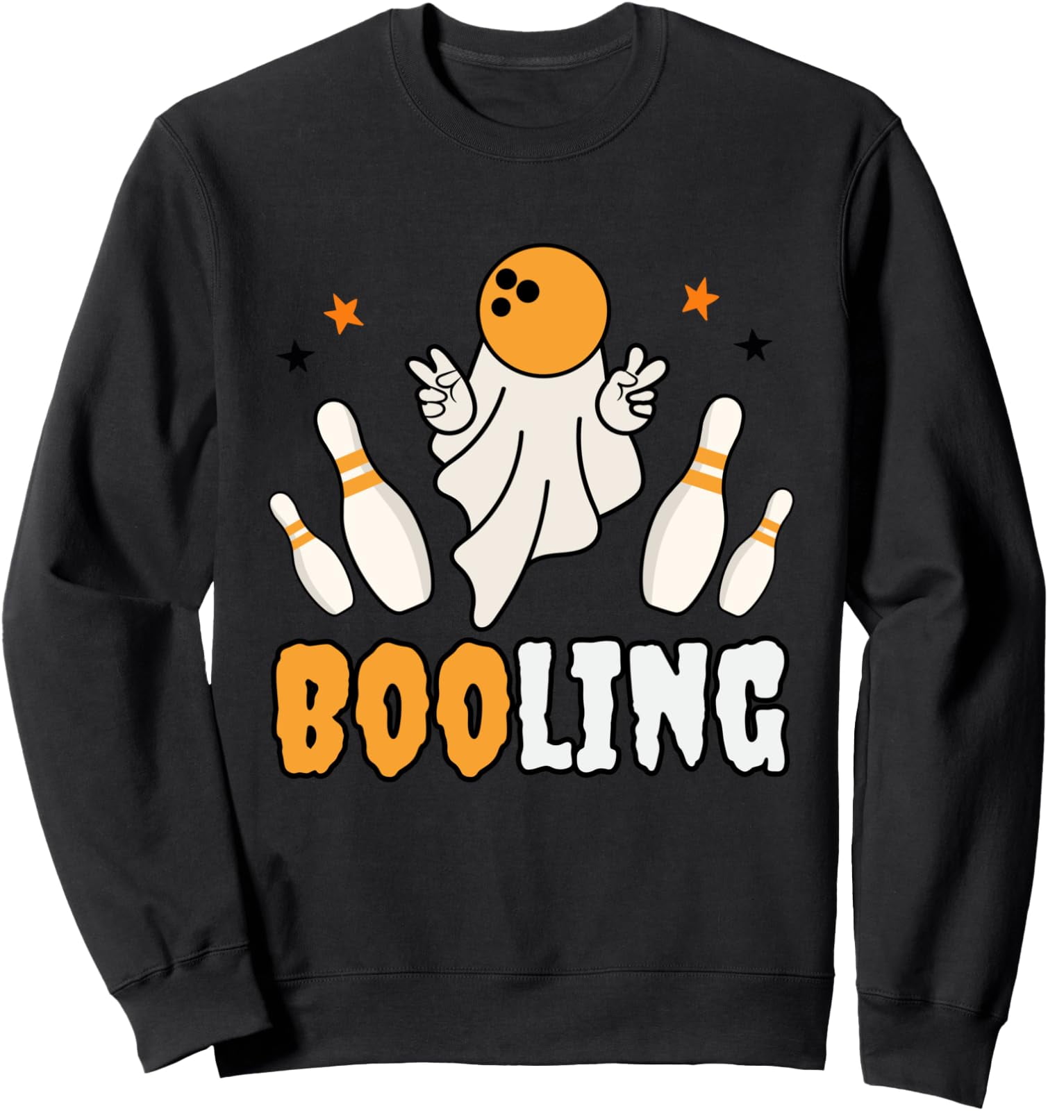 Ghost Boo Booling Lover Lazy Happy Holiday Costume Bowling Sweatshirt ...