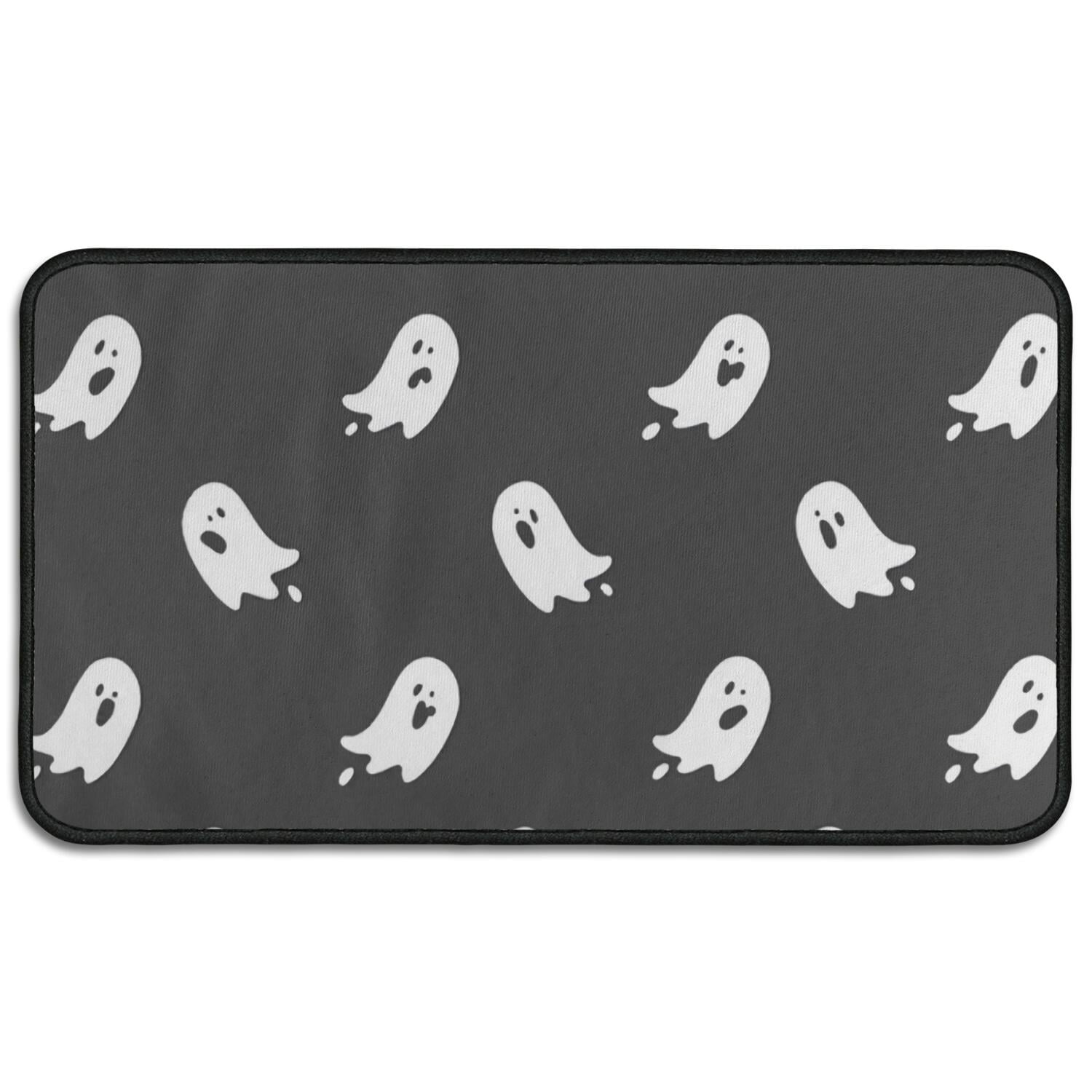 Ghost Boo Spooky Non-Skid Doormat 30x17 Inch Happy Halloween Pumpkin ...