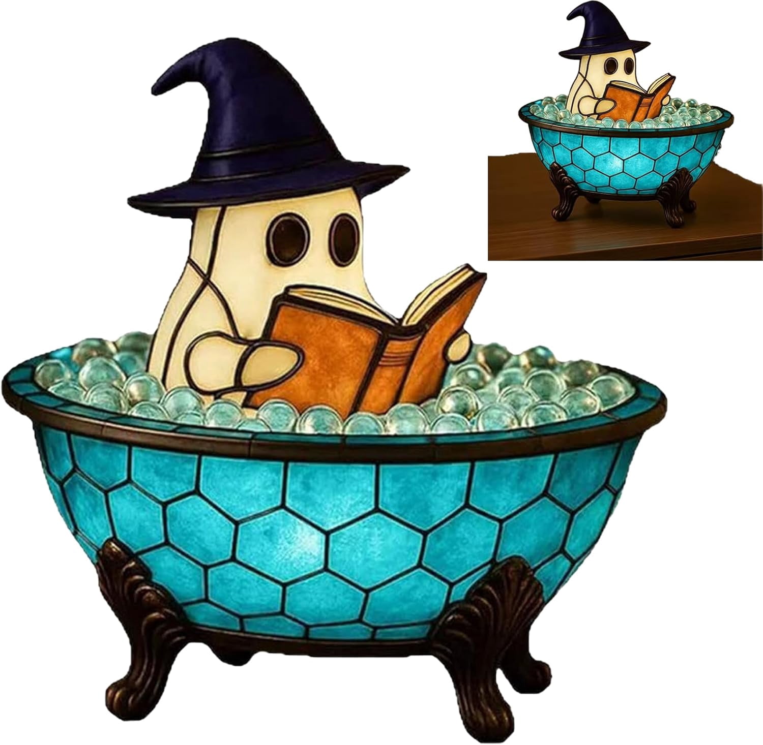 Ghost Bubble Bath Lamp, Halloween Ghost Night Light, Cute LED Ghost ...