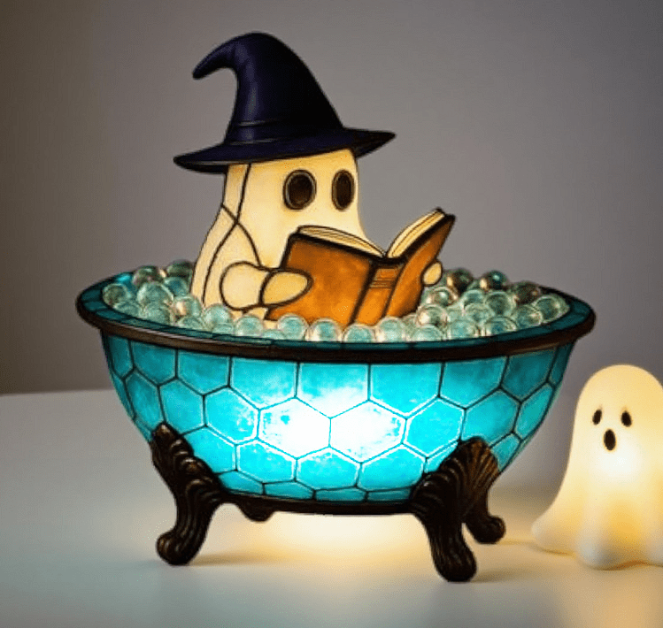 Ghost Bubble Bath Lamp, Halloween Ghost Night Light, Cute LED Lamp for ...