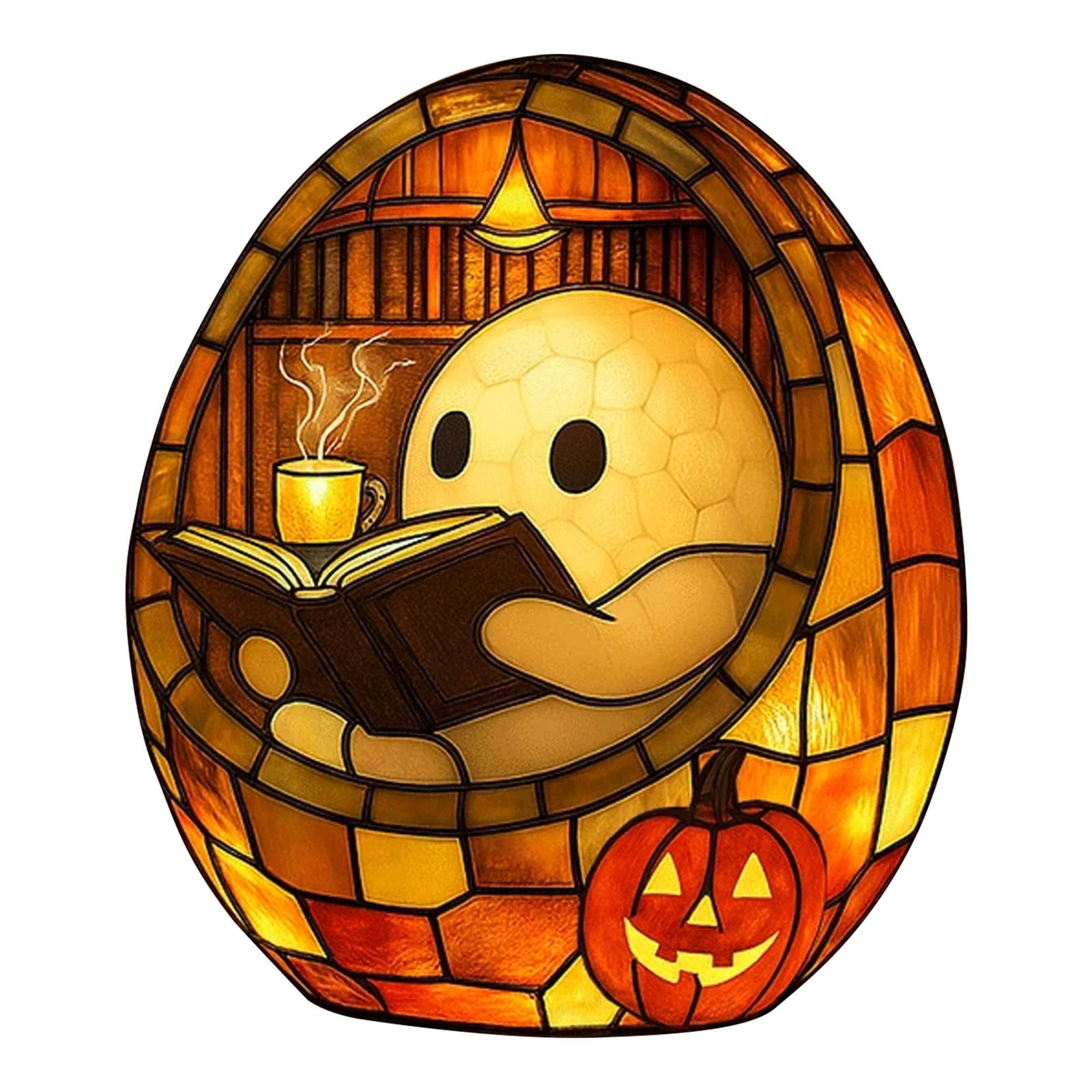 Ghost Bubble Bath Lamp, Halloween Ghost Reading Book Light, Handmade ...