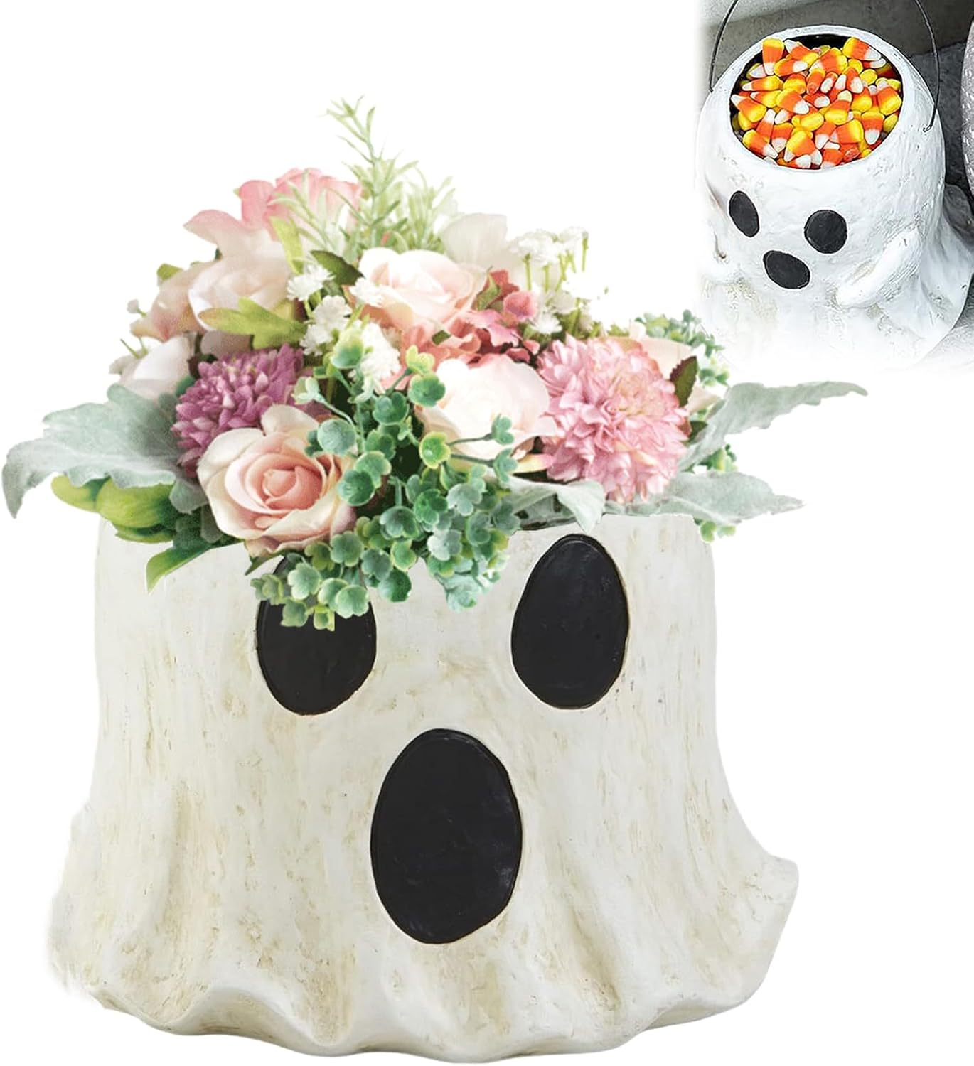 Ghost Bucket Cute Halloween Vase Ghost Vase Halloween Planter Halloween ...
