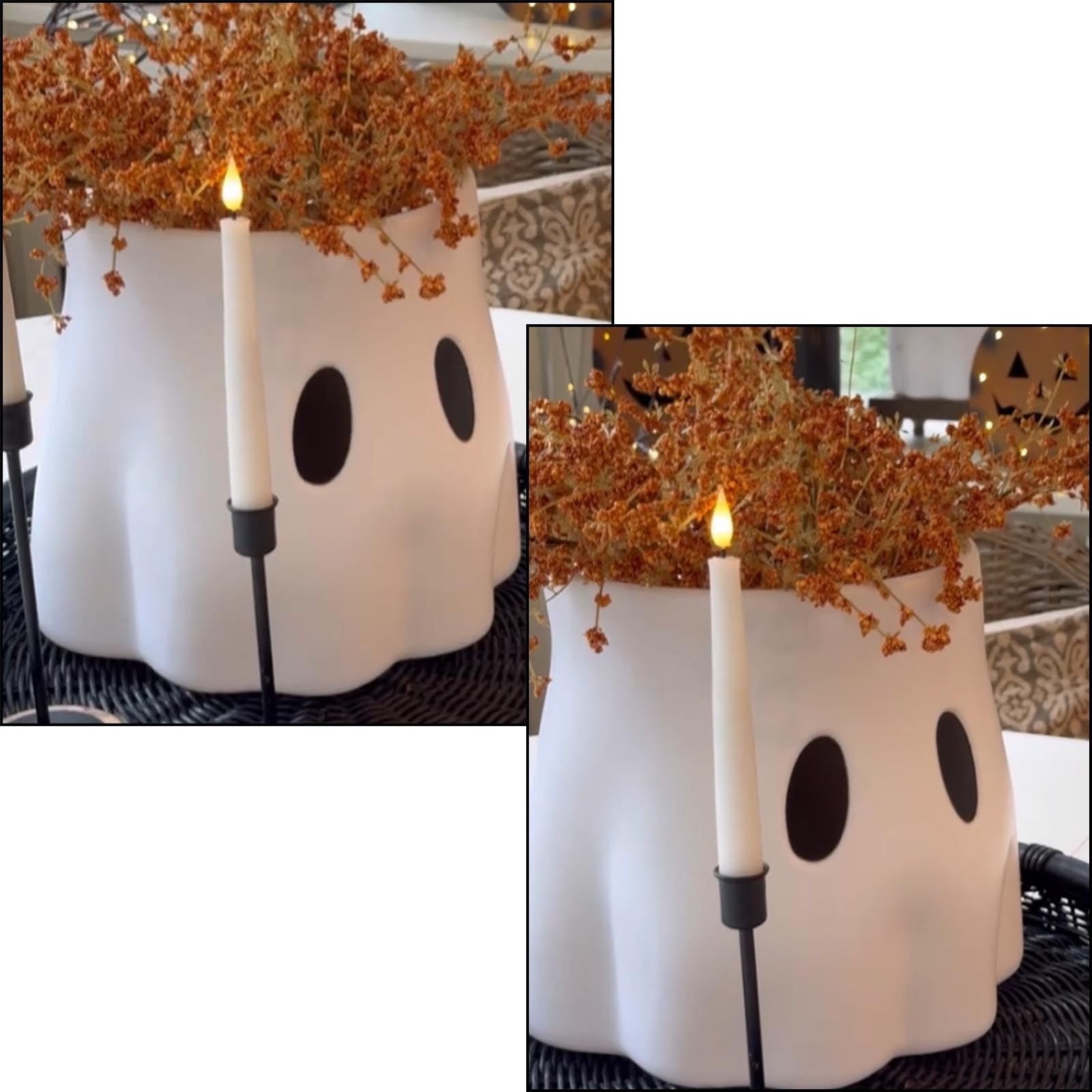 Ghost Bucket Decor,2 Pack Ghost Vase, Ghost Planter Pot, Ghost Bucket ...