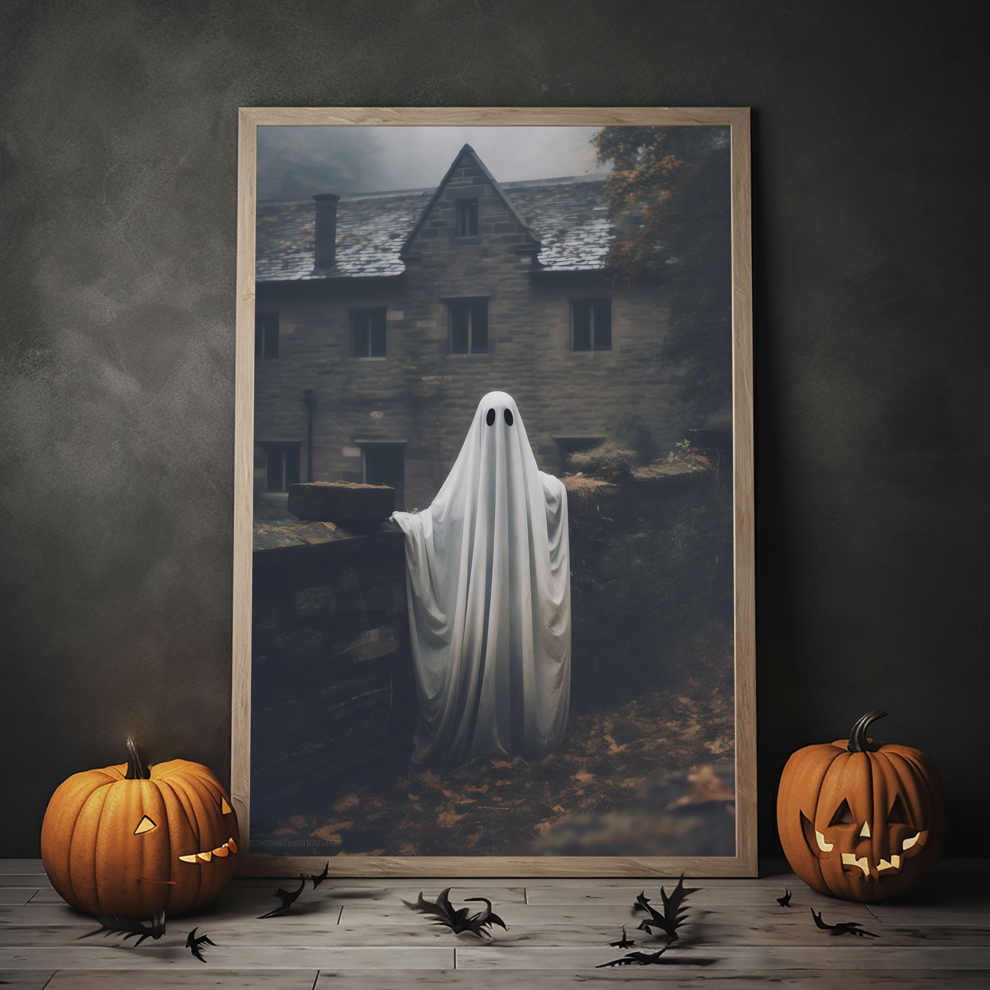 Ghost By The House Poster, Vintage Photography, Art Poster Print ...