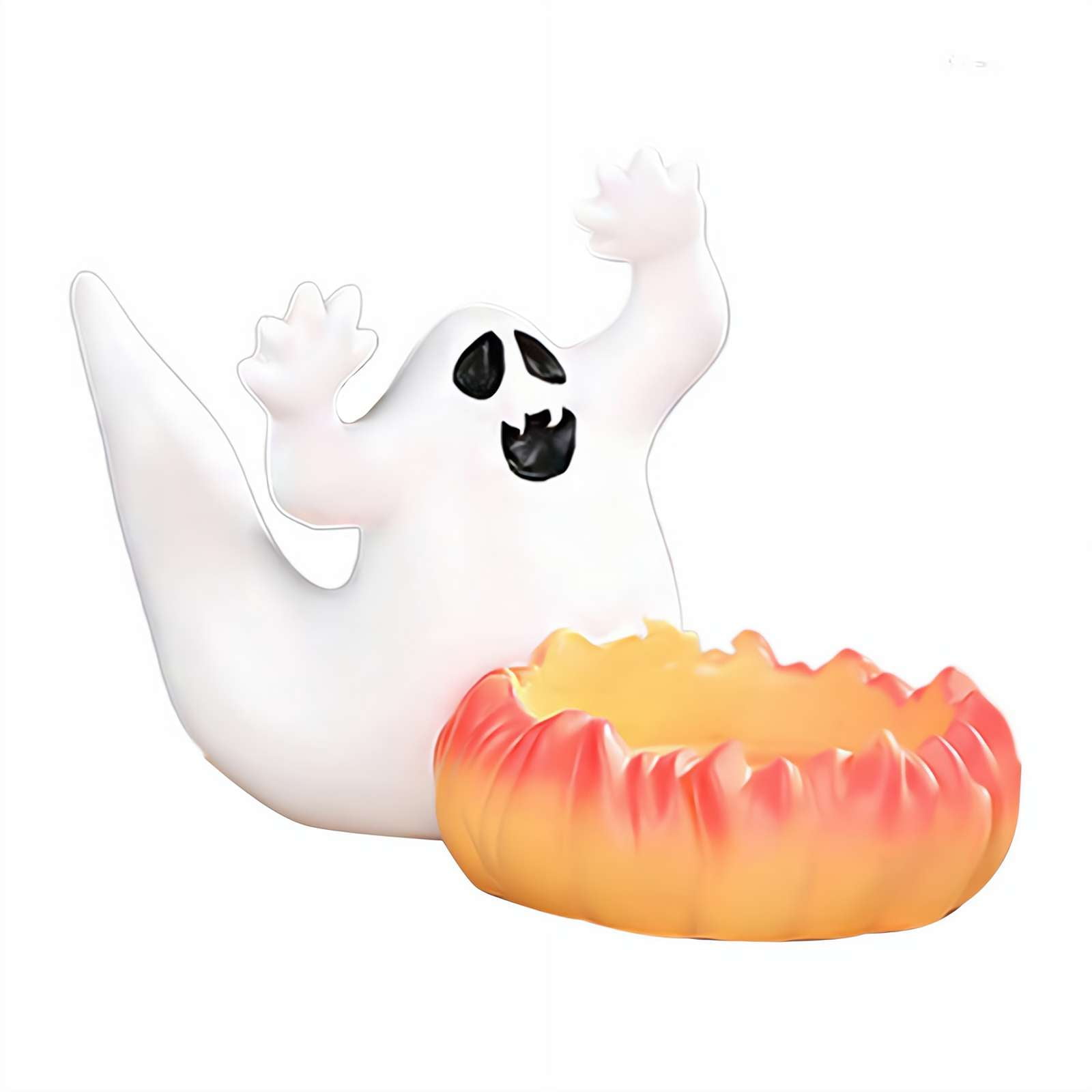 Ghost Campfire Candlestick Ornaments, Halloween Ghost Pumpkin Candle ...