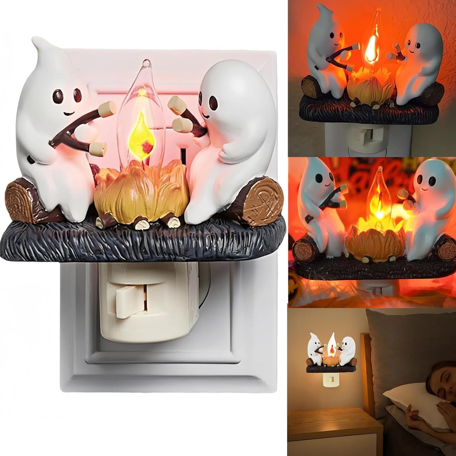 Ghost Campfire Flickering NightLight,Ghosts Campfire Flicker Flame ...