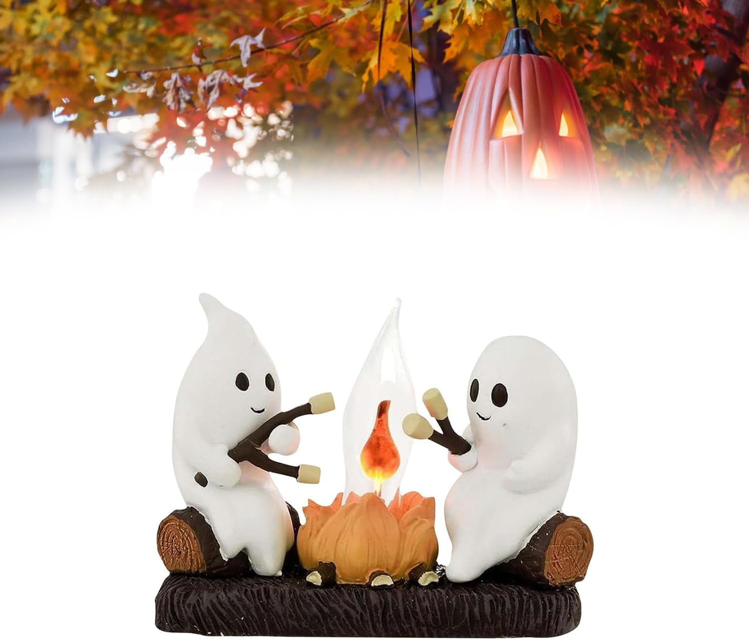 Ghost Campfire Flickering Nightlight, 2024 Ghost Roasting S'mores At ...