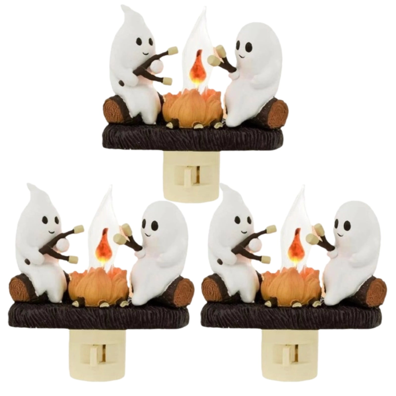 Ghost Campfire Flickering Nightlight, Halloween Quirky Nightlight, LED ...