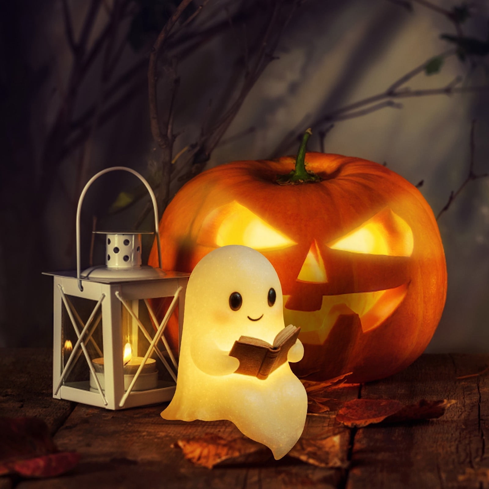Ghost Campfire Flickering Nightlight - Realistic Spooky Candles for ...