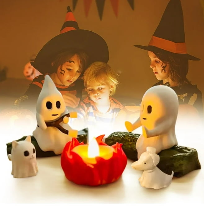 2025 Fire Marshmallow Night Light Funny Ghosts Campfire Flickering ...