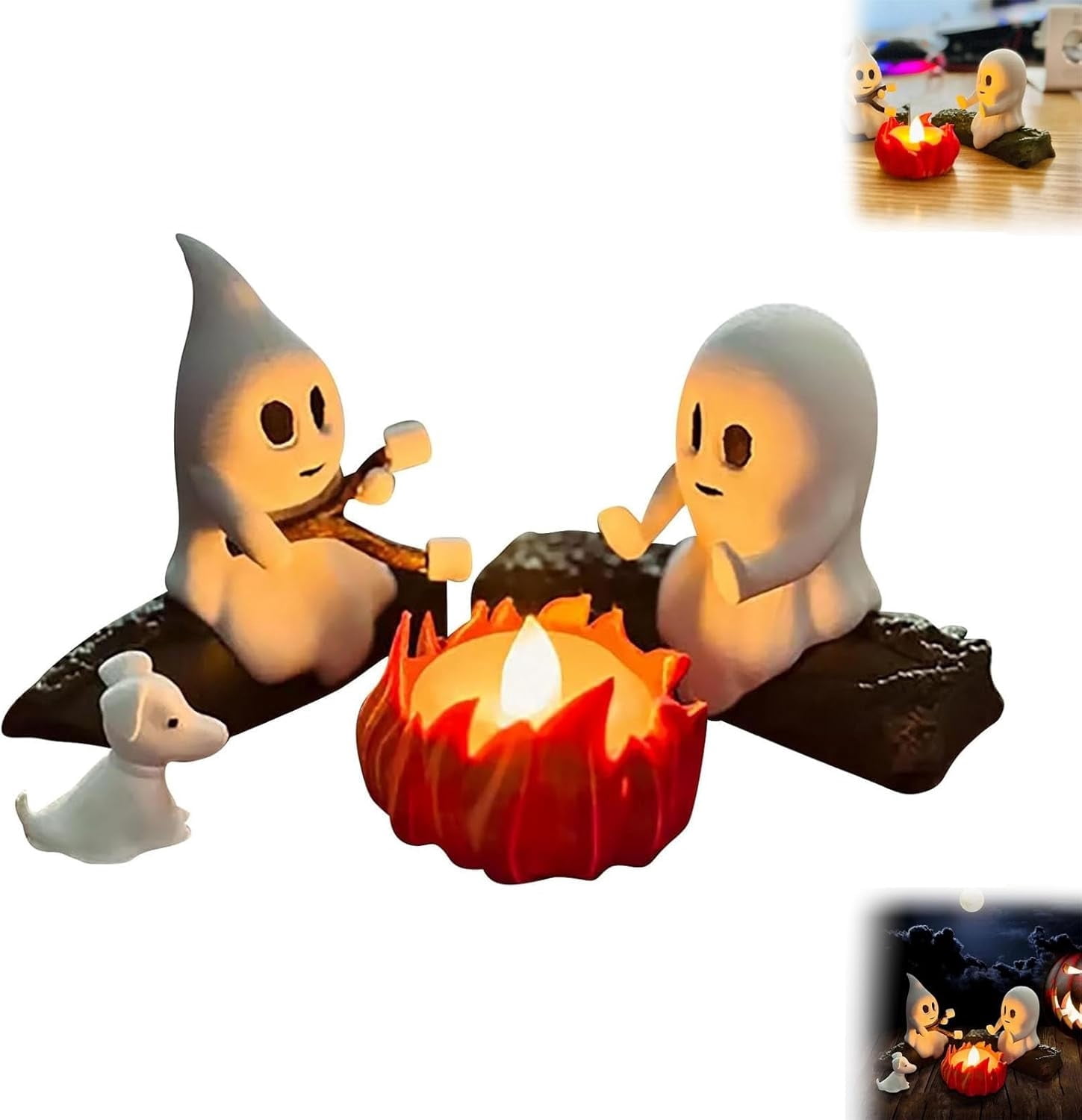 Ghost Campfire Gathering,Ghost Campfire Flickering Nightlight,Spirits ...