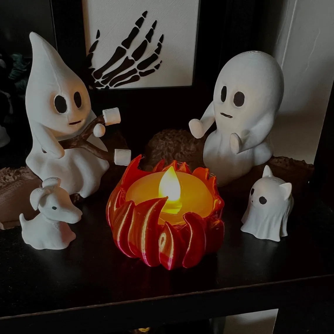 Ghost Campfire Gathering | Spooky Halloween Decor | Cute Ghost Figurine ...